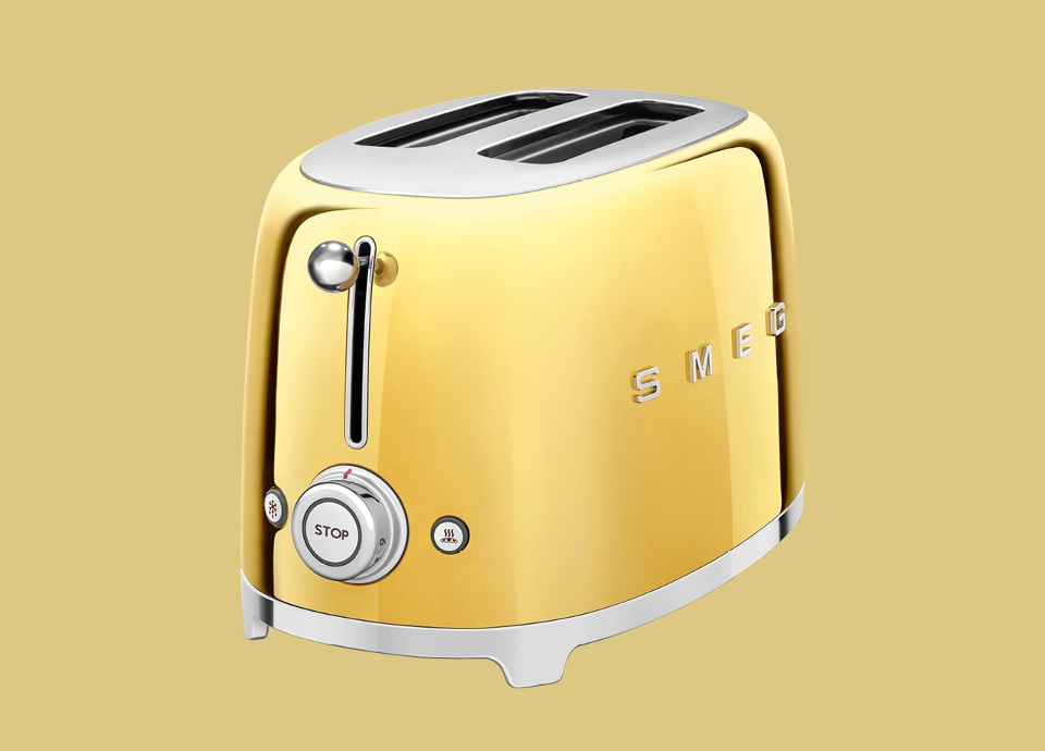 Gold and Copper are featured on SMEG products