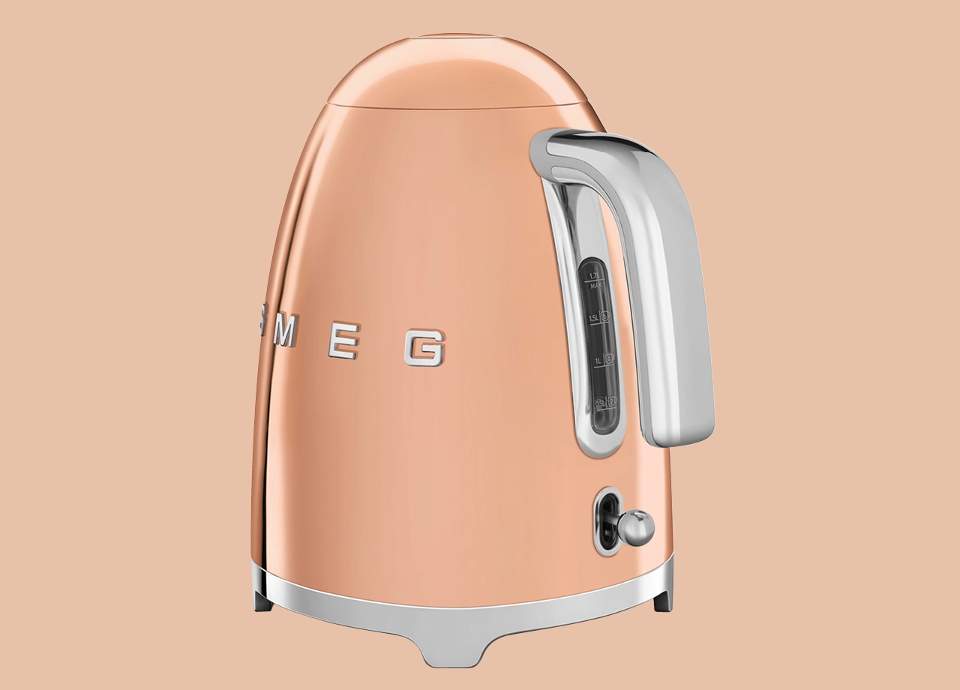Gold and Copper are featured on SMEG products